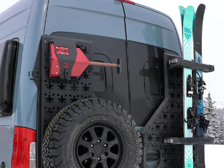 Flarespace nVader Rear Racks for Sprinter Vans Overland Expo