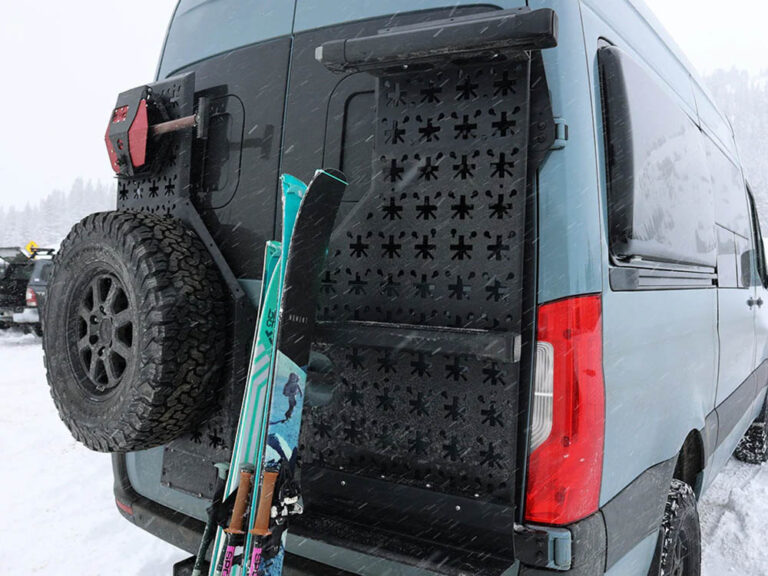 Flarespace nVader Rear Racks for Sprinter Vans Overland Expo