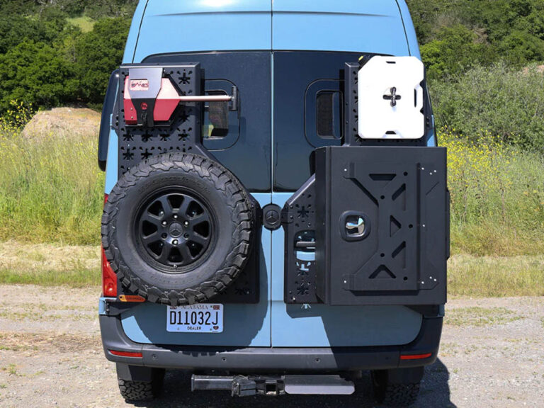Flarespace nVader Rear Racks for Sprinter Vans Overland Expo