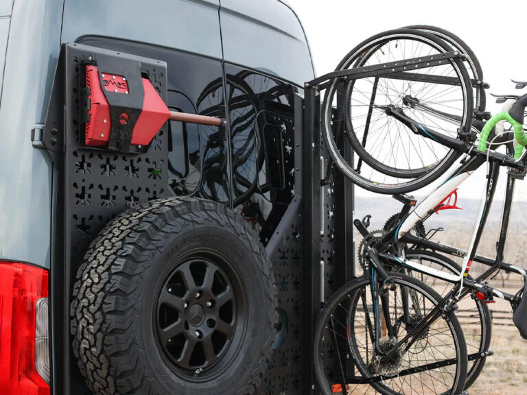 Flarespace nVader Rear Racks for Sprinter Vans Overland Expo