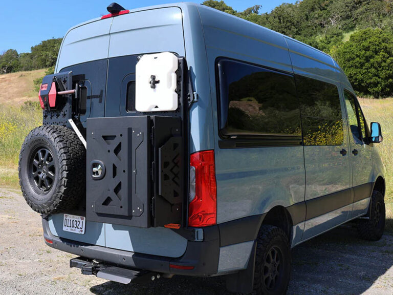 Flarespace nVader Rear Racks for Sprinter Vans Overland Expo