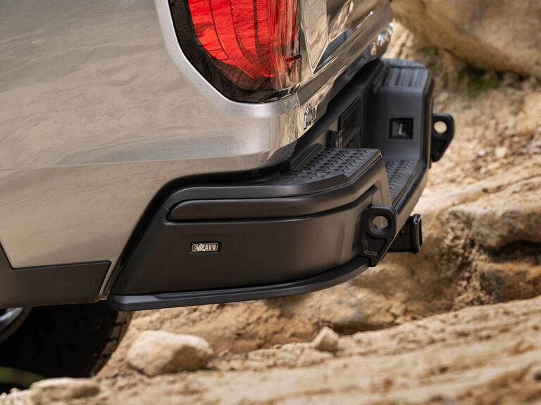 Protection: AEV skid plates, rear bumper, snorkel Overland Expo