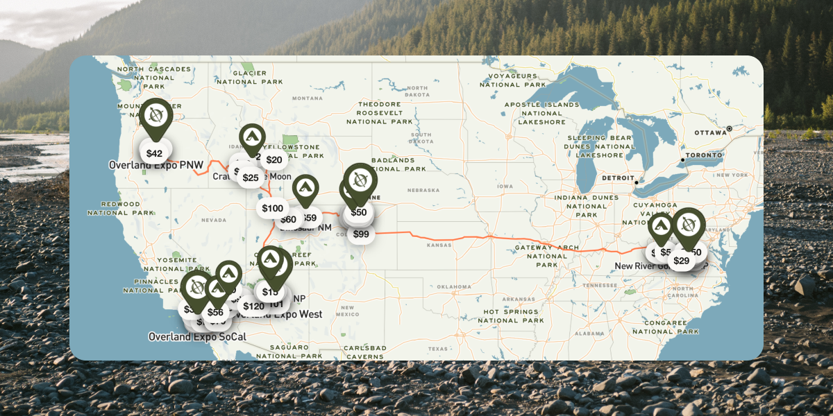 Hipcamp & Overland Expo Debut Adventure Route | Overland Expo